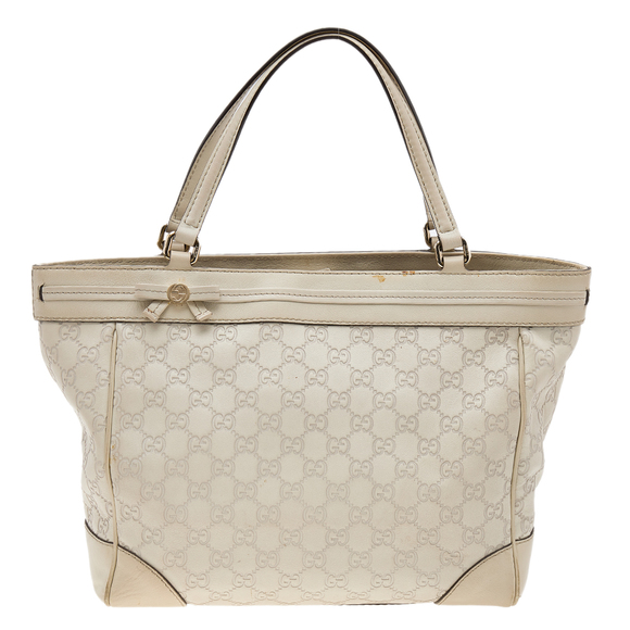 Gucci | Bags | Gucci Light Beige Ssima Leather Medium Mayfair Bow Tote | Poshmark